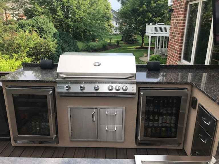 40” Built-In Gas Grill with 5 Burners and Back Burner for Perfect BBQ