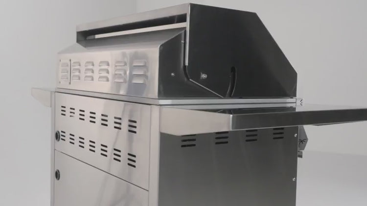 40” Built-In Gas Grill with 5 Burners and Back Burner for Perfect BBQ